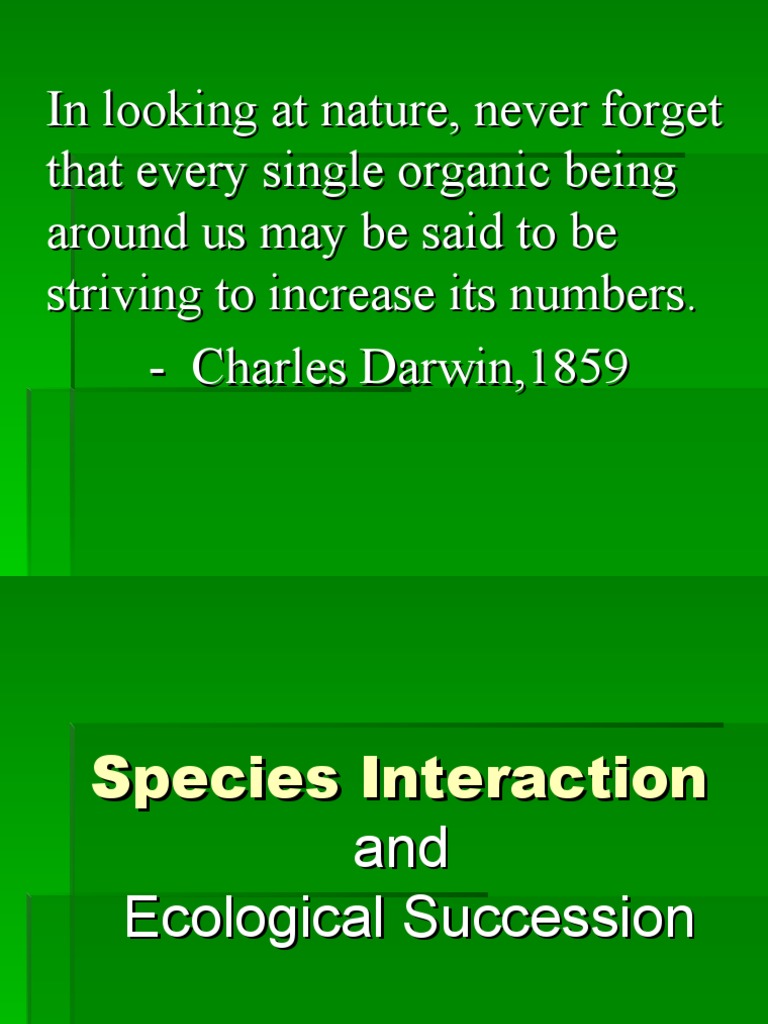 Lesson 4 Species Interaction & Ecological Succession | PDF | Symbiosis ...
