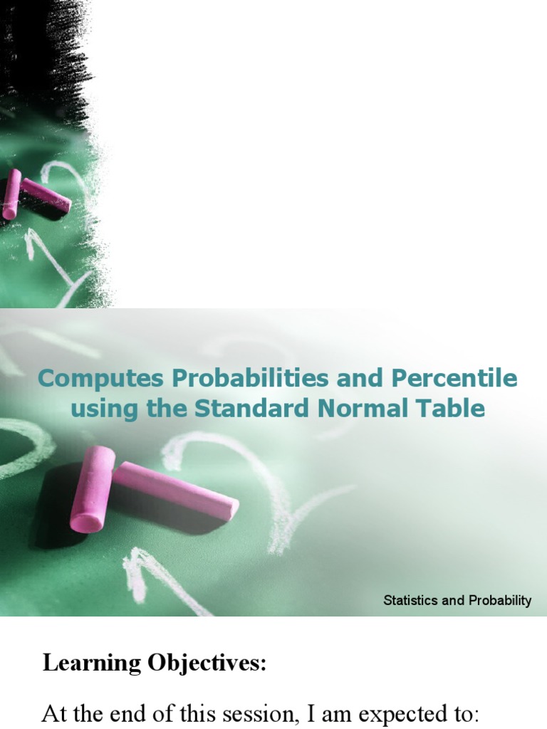 Probabilities and Percentiles in Statistics | PDF | Percentile ...