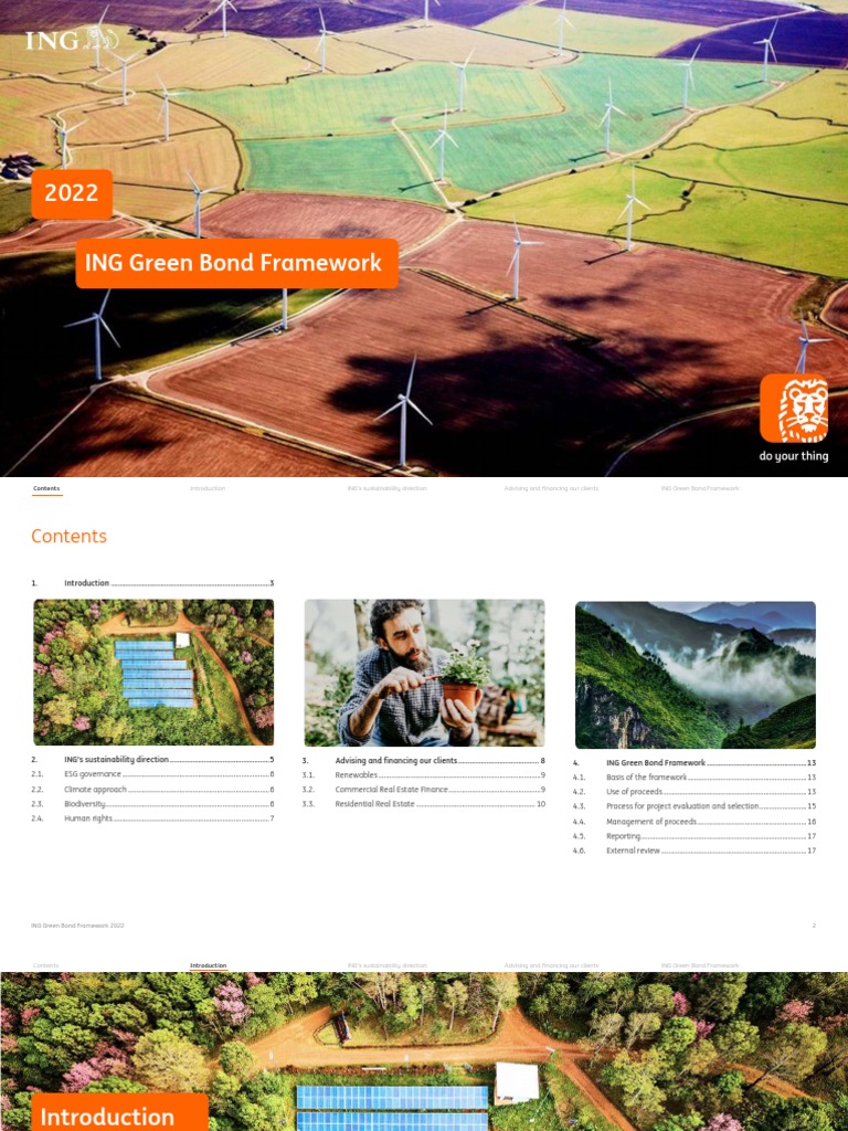 ING Green Bond Framework 2022 | PDF | Sustainability | Risk