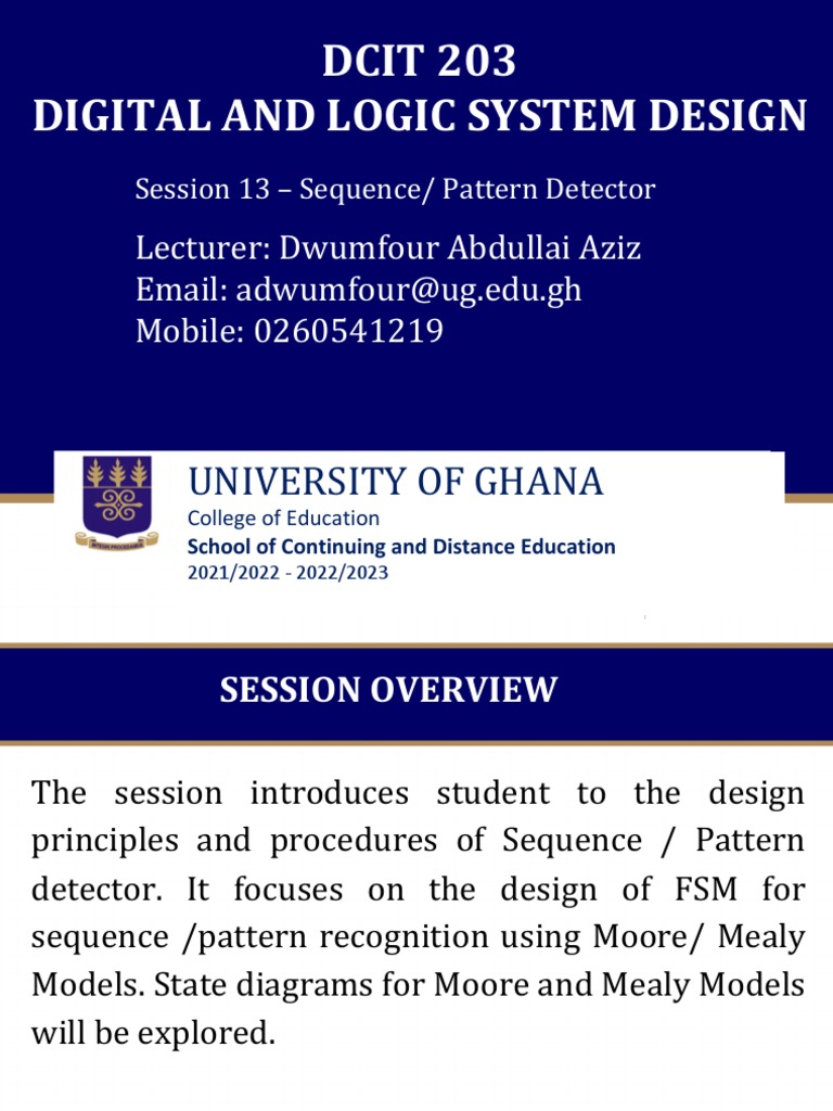 Session 13 - Sequence Detector | PDF | Computing | Computer Science