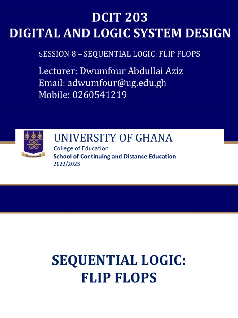 Session 8 Sequential Circuit Flip Flops Pdf Electrical Circuits