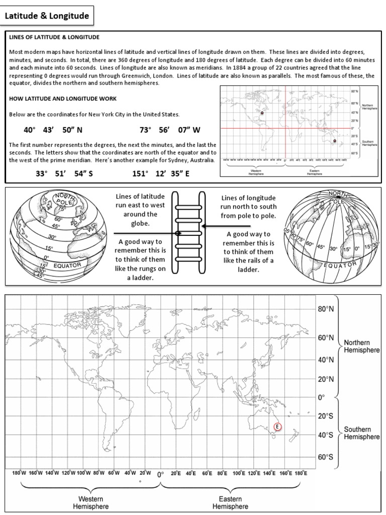 Latitude & Longitude - Free | PDF | Latitude | Longitude