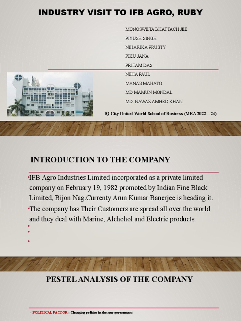 Research Project On IFB Agro LLJRUBY PPT - 6!3!23 | PDF | Marketing ...