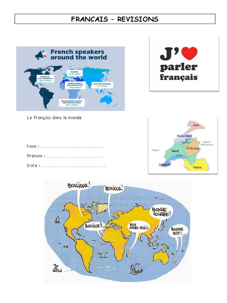 Francais - Revision | PDF | Genre grammatical | Nombre grammatical