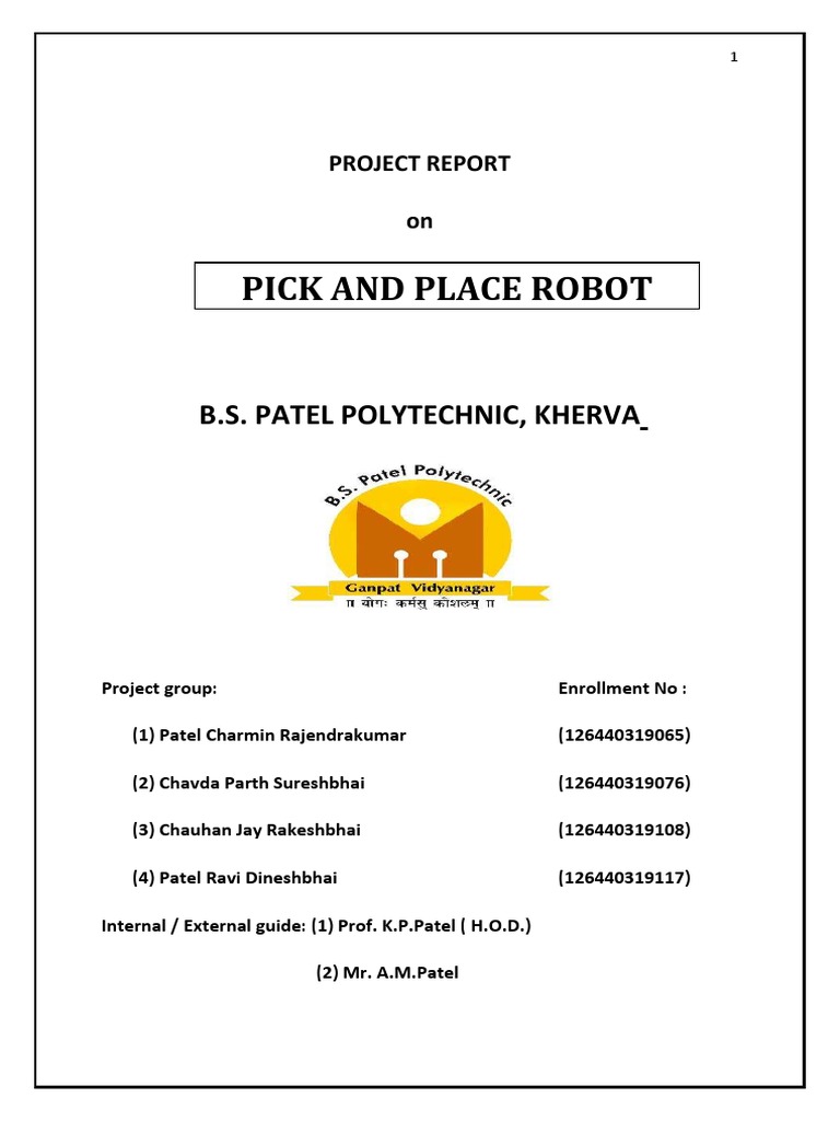 Pick and Place Robot | PDF | Computer Vision | Robot