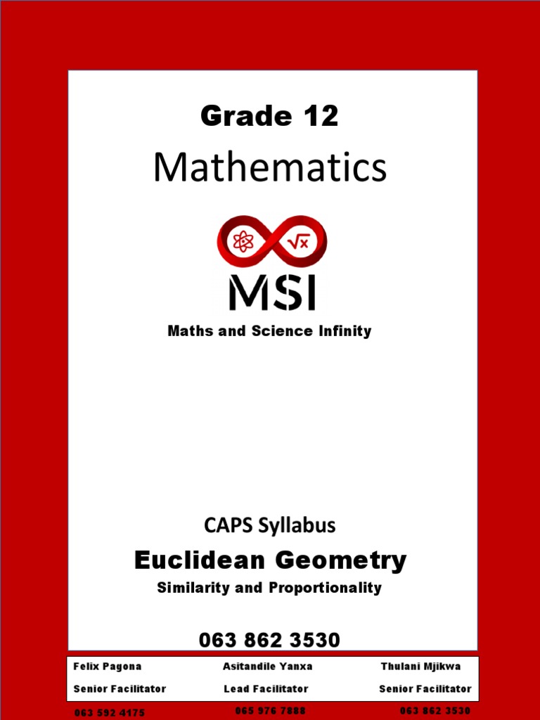Similarity and Proportionality Revision Booklet | PDF | Circle | Area