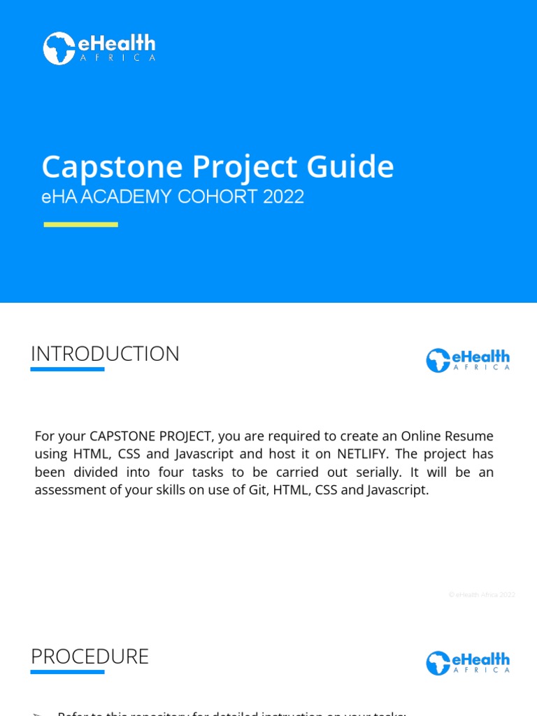 CapStone Project Guide - 2022 | PDF