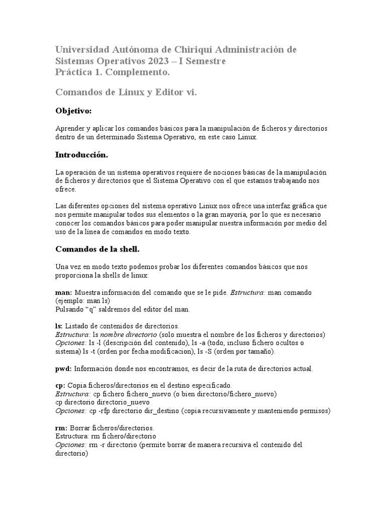 Comandos VI | PDF | Archivo de computadora | Ingeniería de software