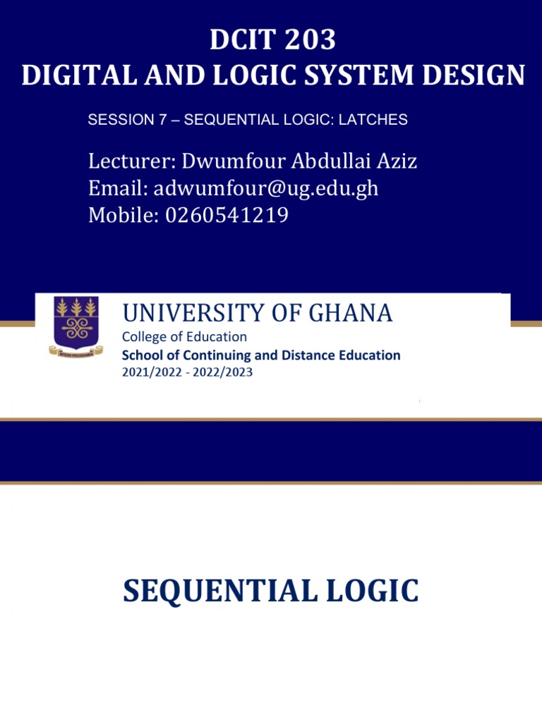 Session 7-Sequential Circuit - Latches | PDF | Logic Gate | Electrical ...