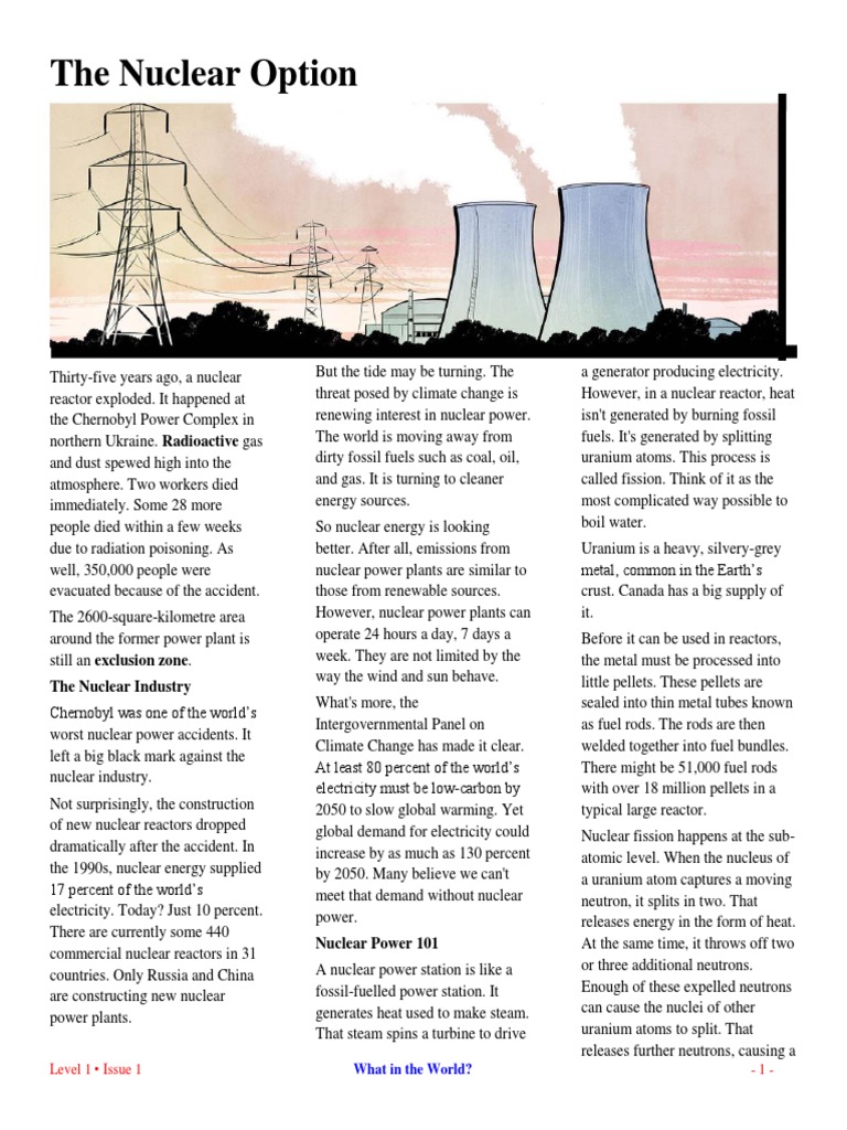 TAUFIA ALIYAR - Attachment: PDF: WW - Lev.1 - No.1 | Download Free PDF | Nuclear Power | Nuclear ...