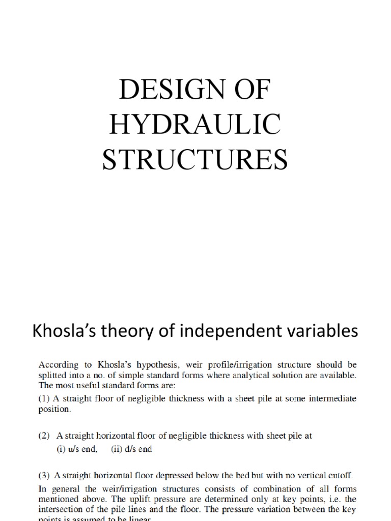 Design of Hydraulic Structures | PDF
