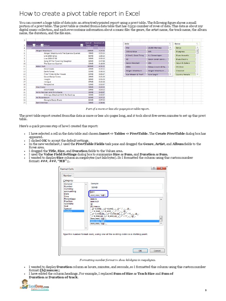 22 How To Create A Pivot Table Report in Excel | PDF | Computer Science ...