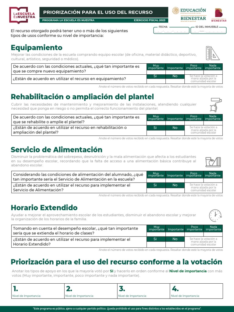 Cz0anbn7c1-Formato Priorización Usos Del Recurso Ef23!24!01 23 | PDF