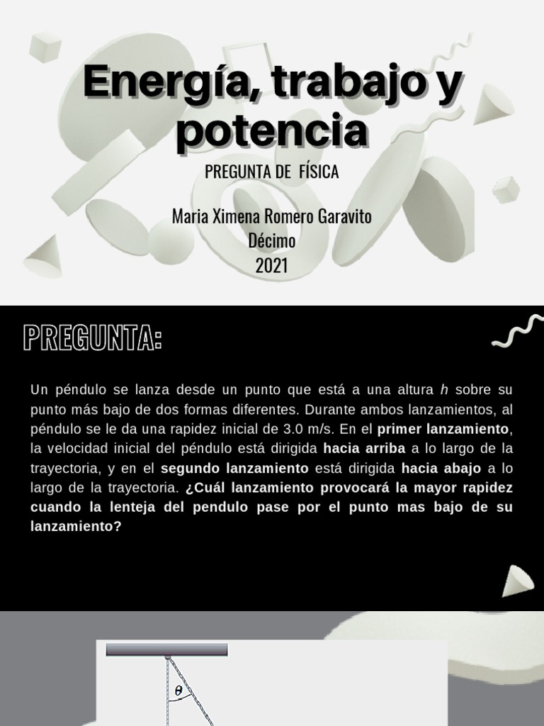 Energía, Trabajo y Potencia | PDF | Métodos y materiales de enseñanza ...