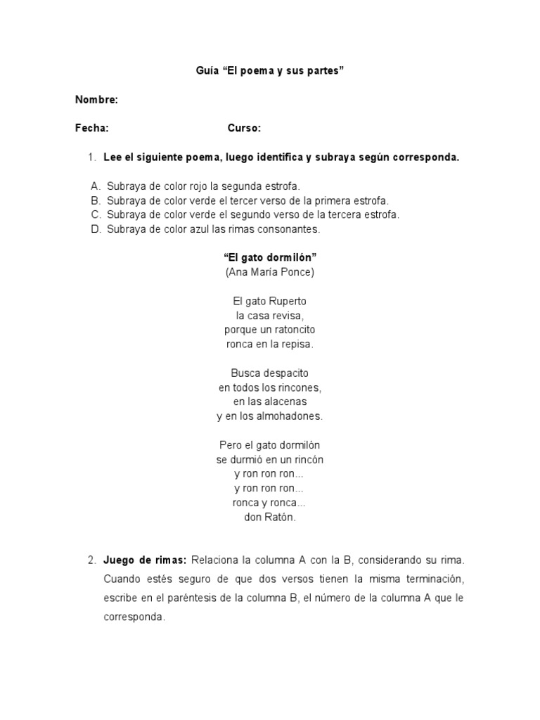 Partes de un Poema Corto | PDF | Metáfora | Fonética