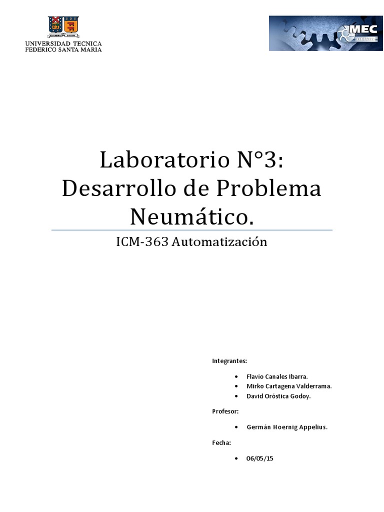 Lab 3 de Automa | PDF | Neumática | Presión