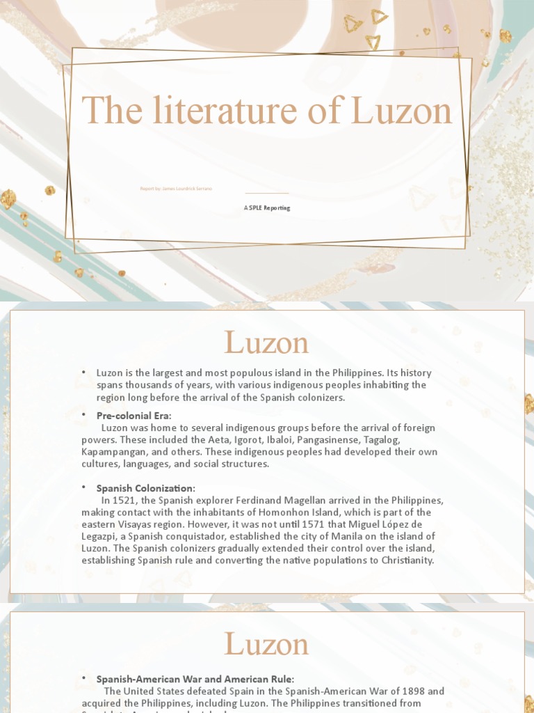 The Literatures of Luzon | PDF | Luzon | Philippines