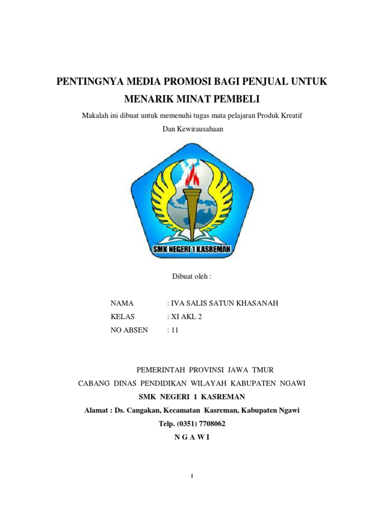 Makalah PKK Iva Salis | PDF | Bisnis