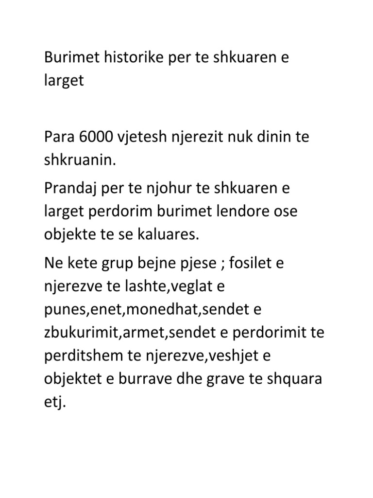 Burimet Historike | PDF