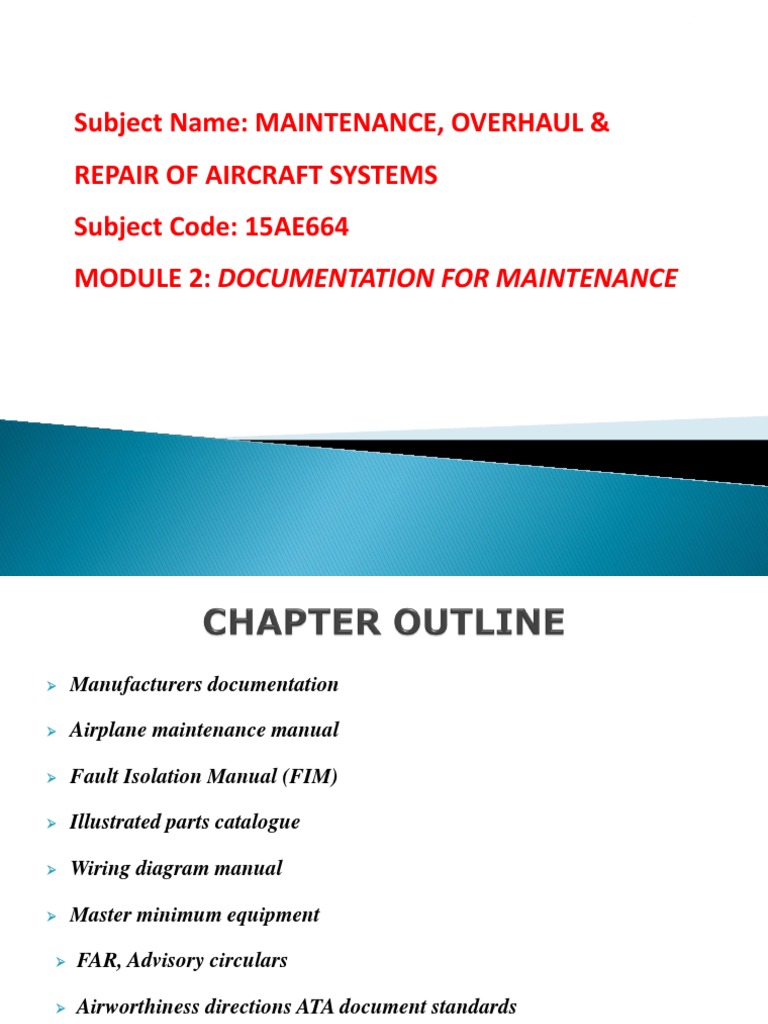Aircraft Maintenance Documentation Overview | PDF | Federal Aviation ...