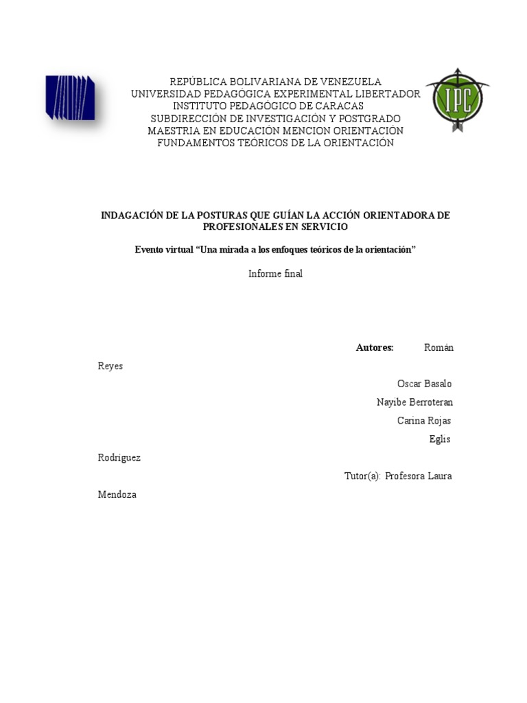 Informe Final Fto | PDF | Psicoanálisis | Experiencia