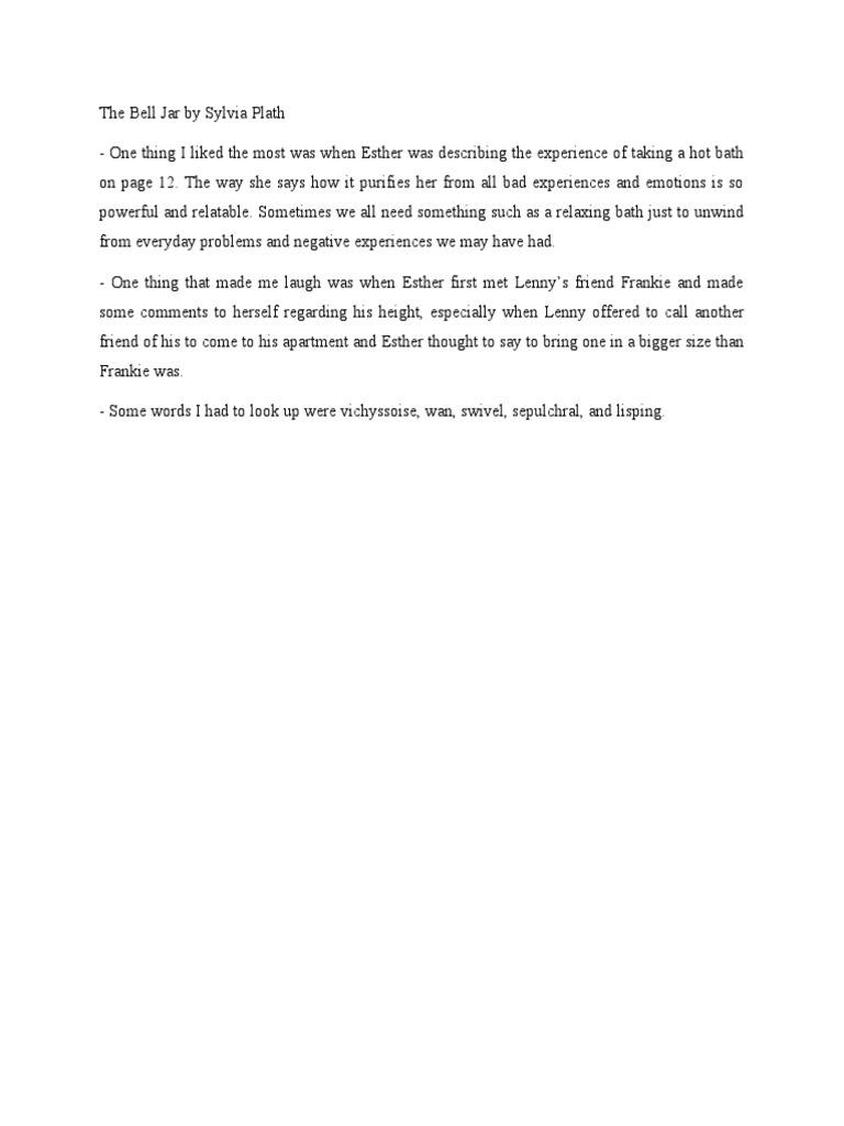 Insights on The Bell Jar by Plath | PDF