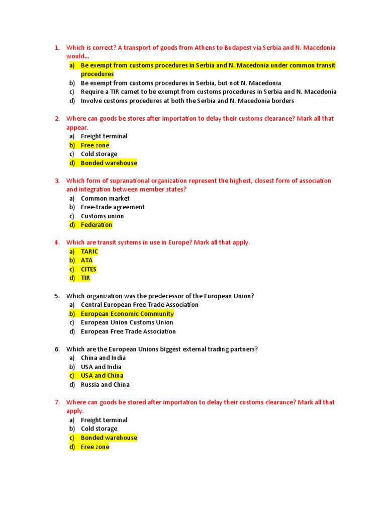 Quiz Questions | PDF | Exchange Rate | Balance Of Payments