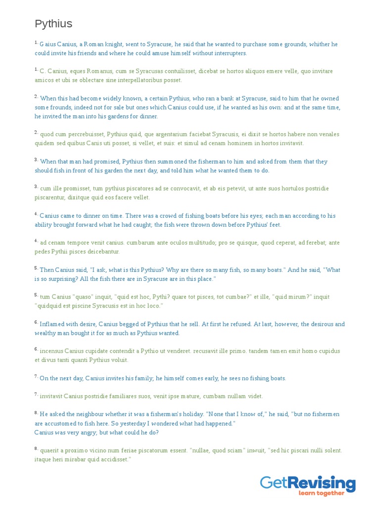 Pythius | PDF | Fish | Fish And Humans