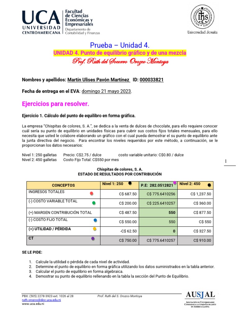 Prueba de contabilidad | PDF | Alimentos | Confitería