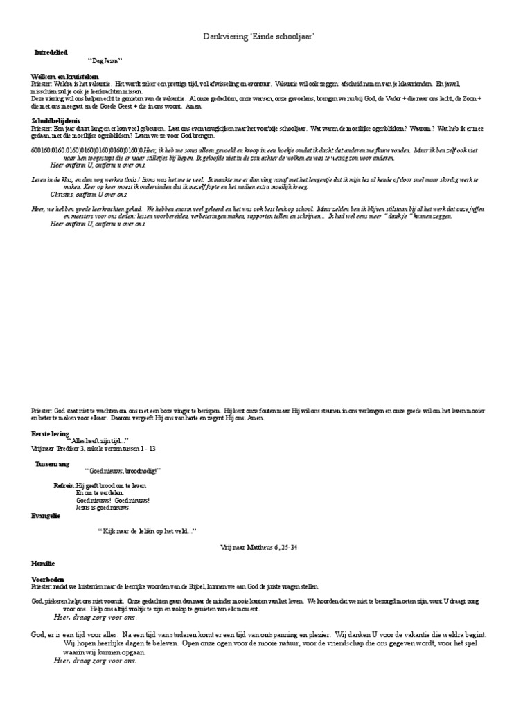 Viering Einde Schooljaar | PDF