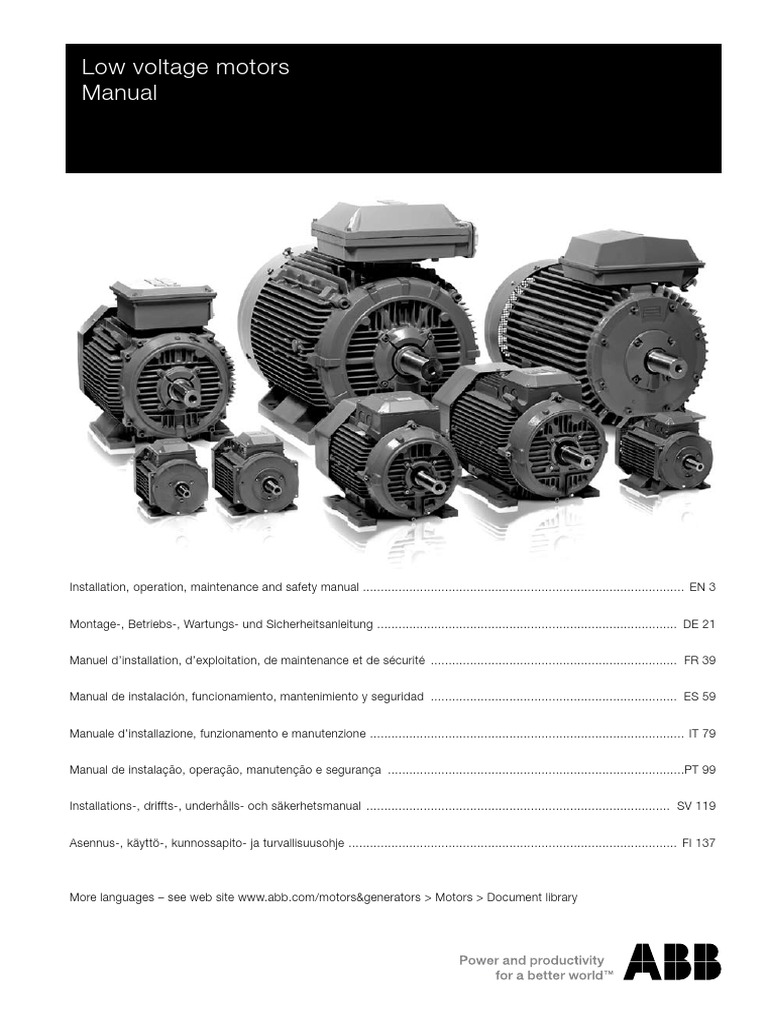 Standard - LV - Motors - Manual - ML - 01 - 2009 Rev D | Download Free ...