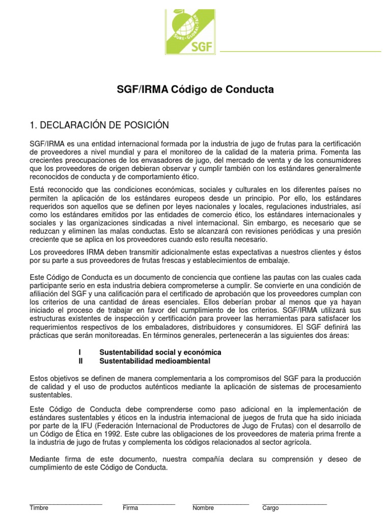 SGF | PDF | Comportamiento | Calidad (comercial)