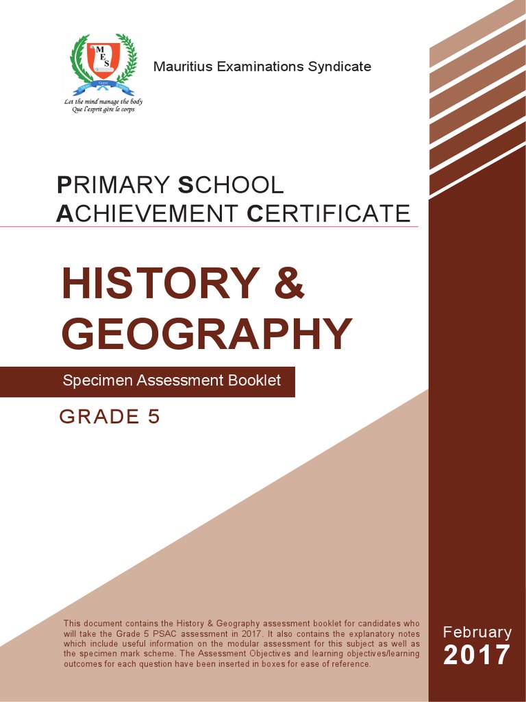 History Geography Grade 5 | PDF | Educational Assessment | Curriculum