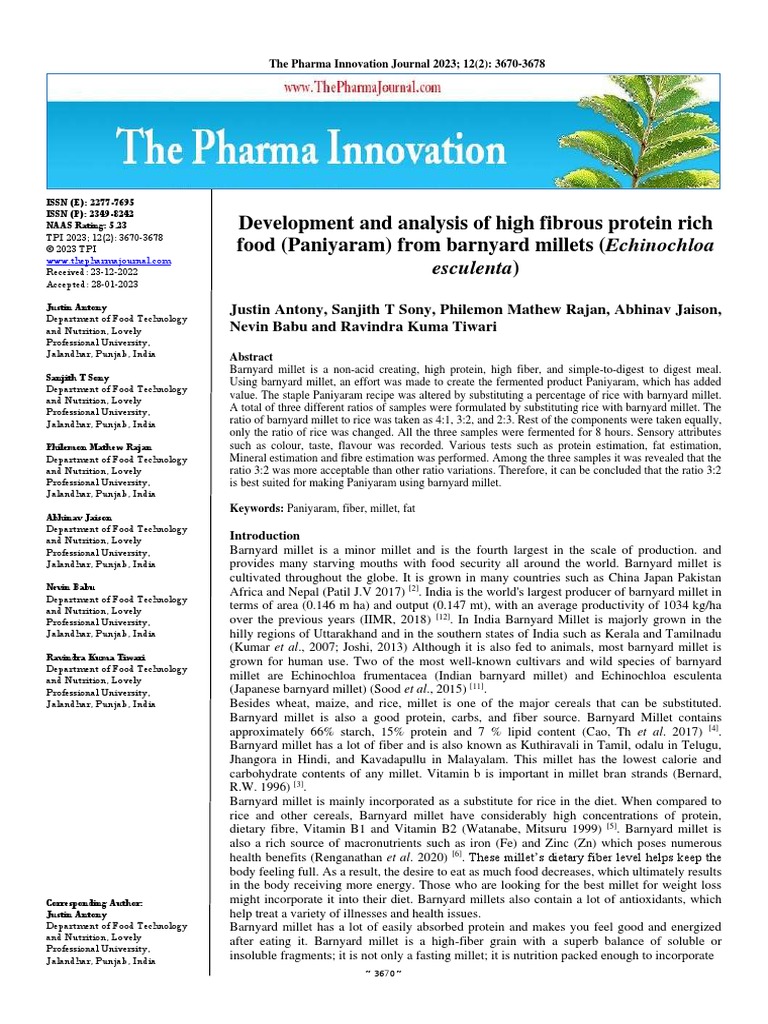 Published Paper | PDF | Nutrition | Diet & Nutrition