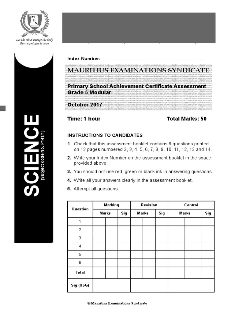 Grade 5 Science Assessment Guide | PDF