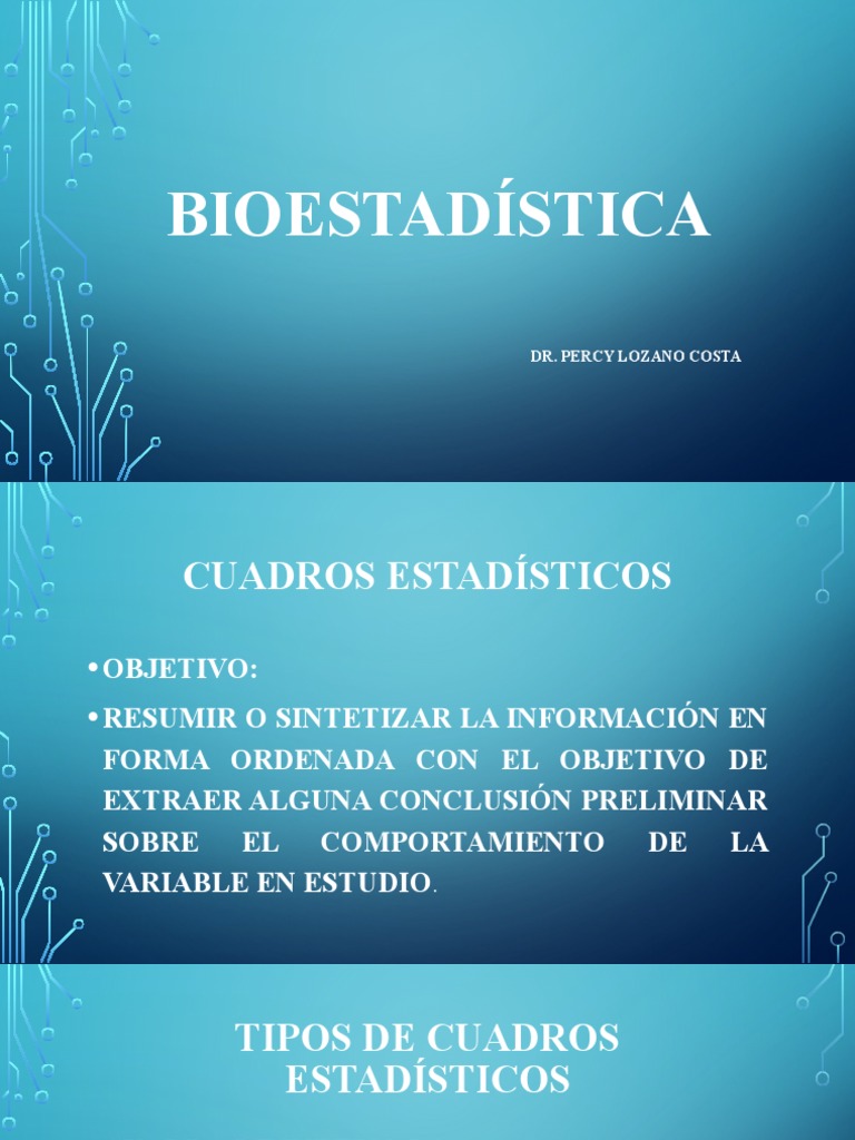 Bioestad Cuadros y Gráficos | PDF