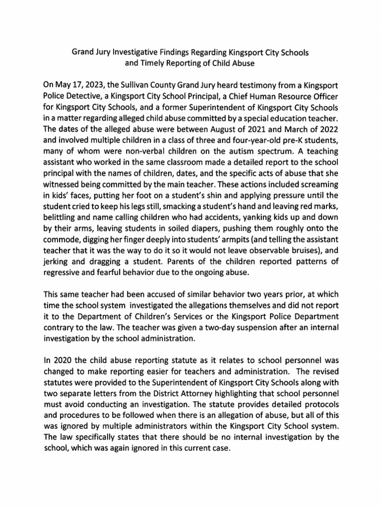 Press Release On Grand Jury Report | PDF