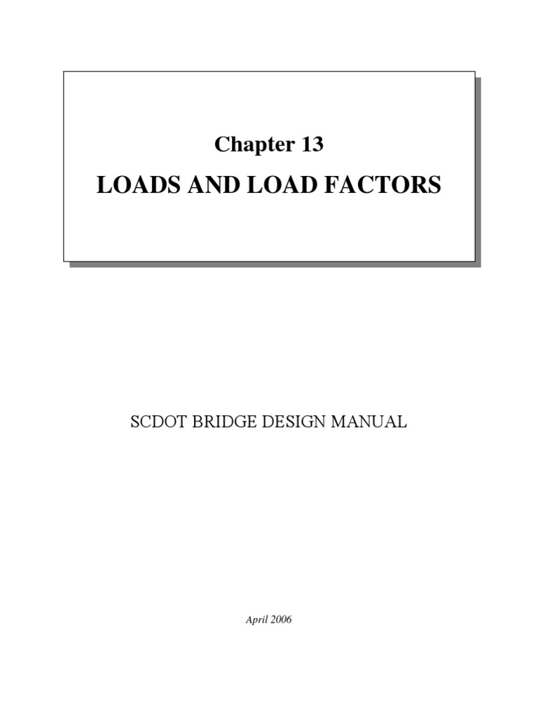 SCDOT Bridge Design Manual: Loads & Factors | PDF
