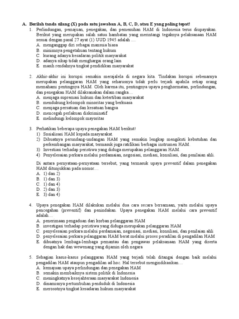 SOAL PAS PKN KELAS XI | PDF | Politik | Hukum