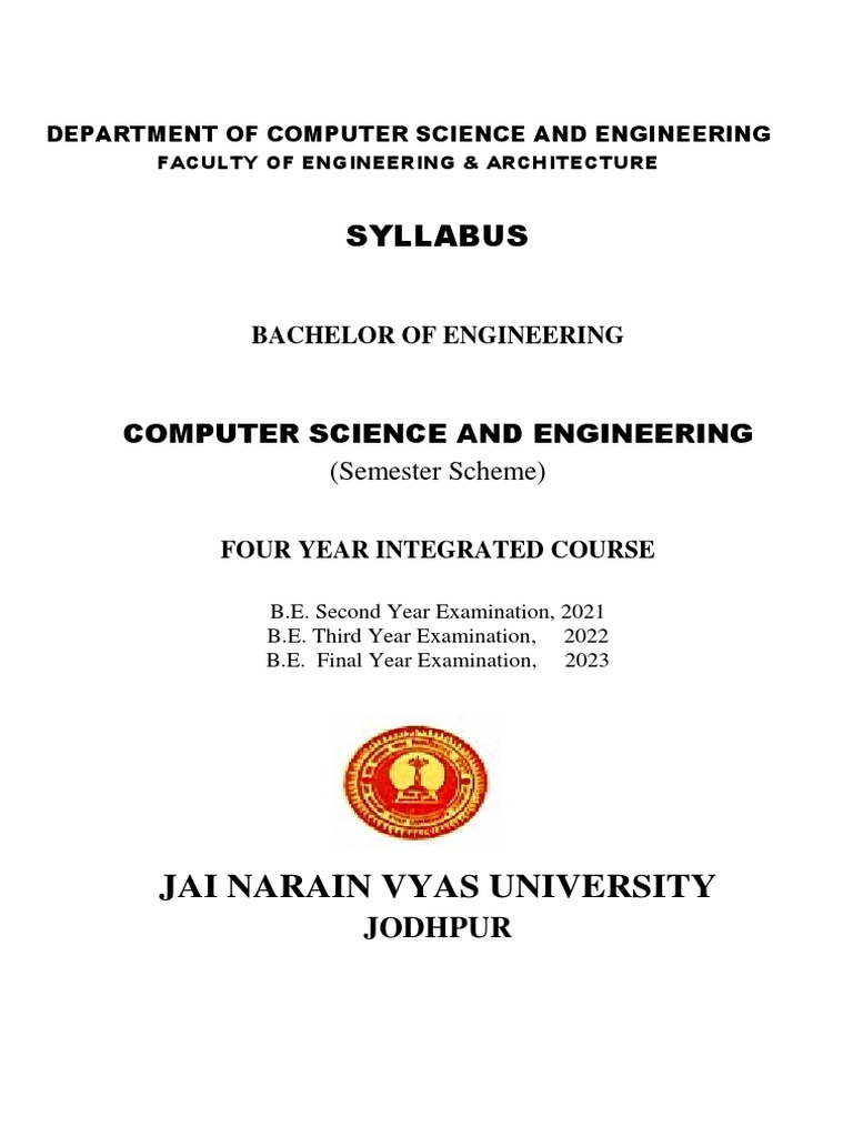 Syllabus Cse | PDF | Engineering | Academic Term