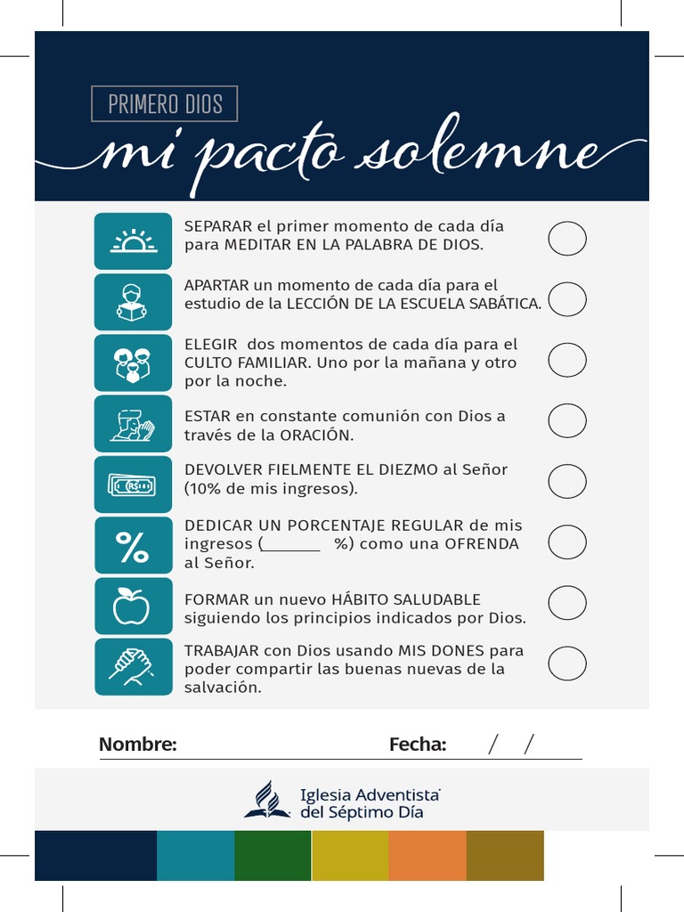 Adesivo Mi Pacto Solene Mayordomia | PDF