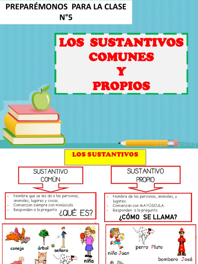 Los Sustantivos Comunes y Propios | PDF
