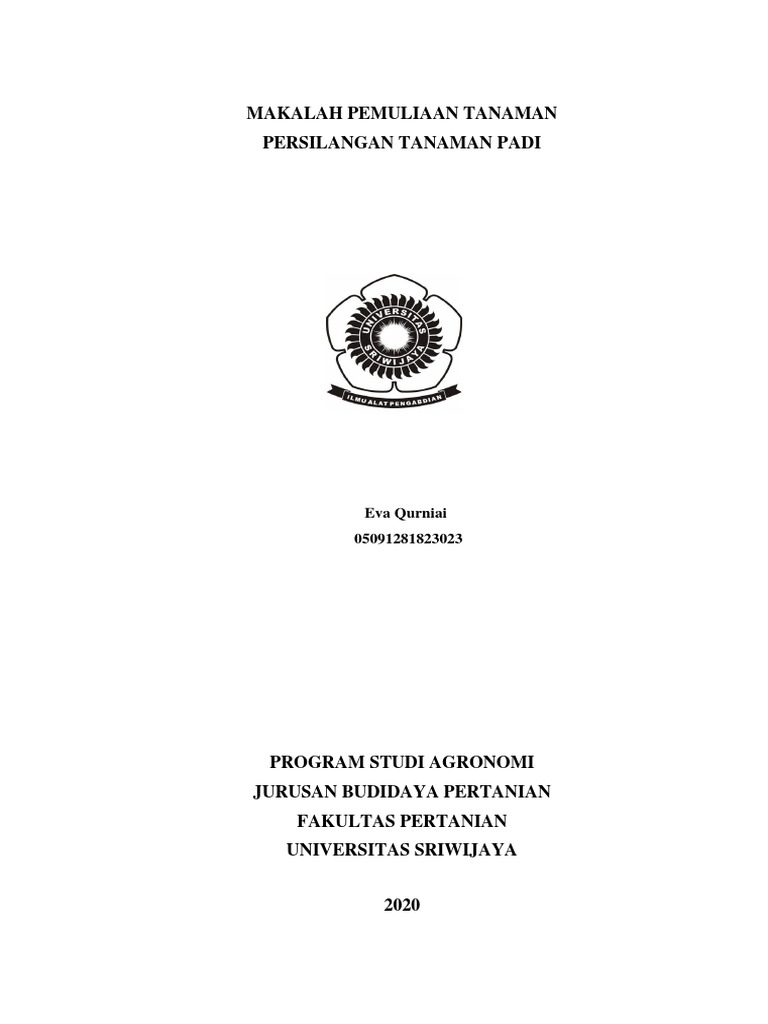 Persilangan Tanaman Padi: Teknik dan Tujuan | PDF | Sains & Matematika