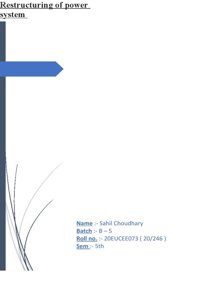 Restructuring of Power Industry | PDF | Public Utility | Deregulation
