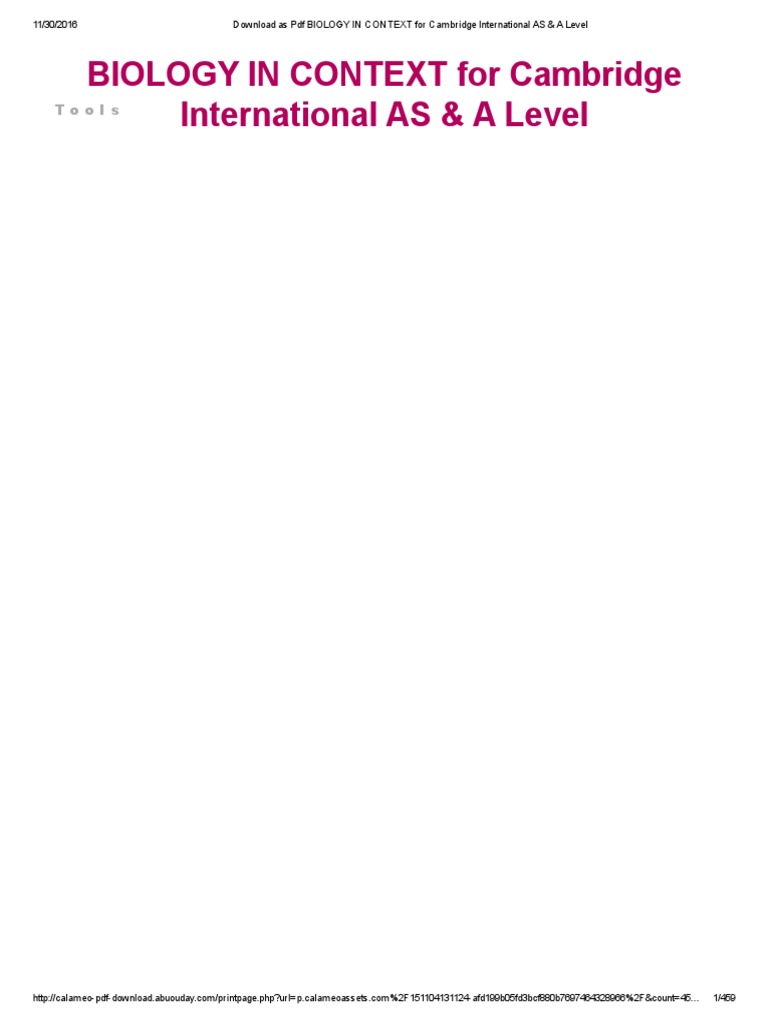 Biology in Context PDF | PDF