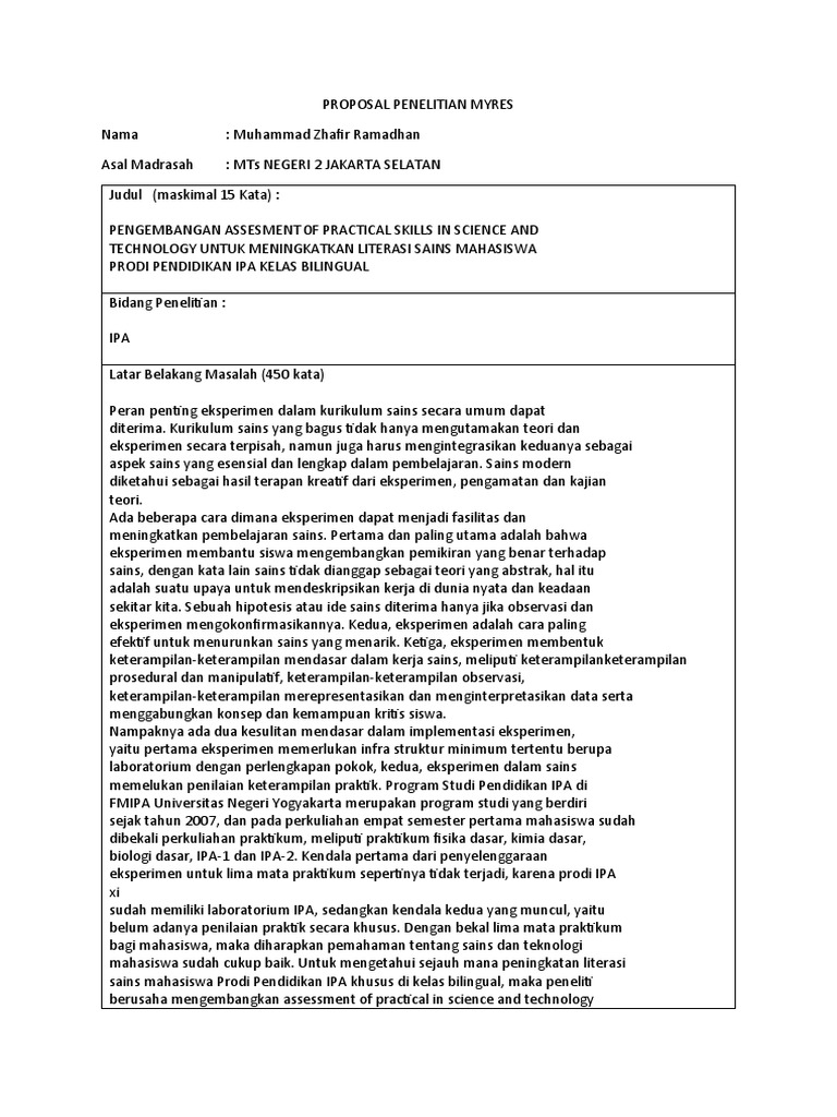 Template Proposal MYRES | PDF