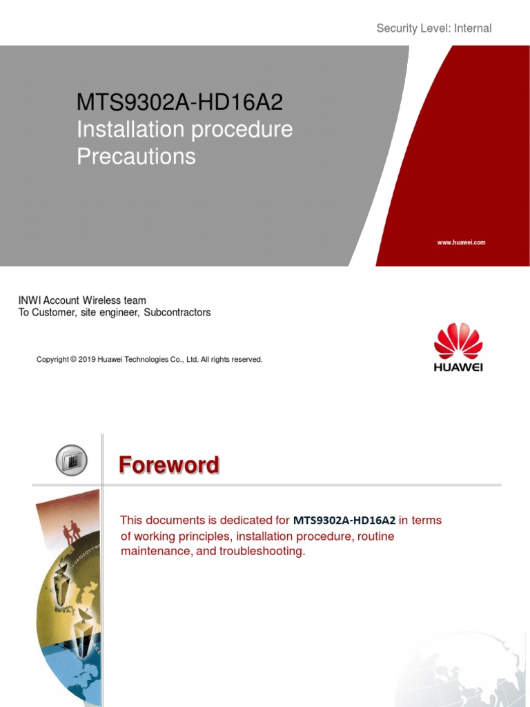 MTS9302A Installation Procedures 19.07.2022 - V3 | PDF | Alternating ...