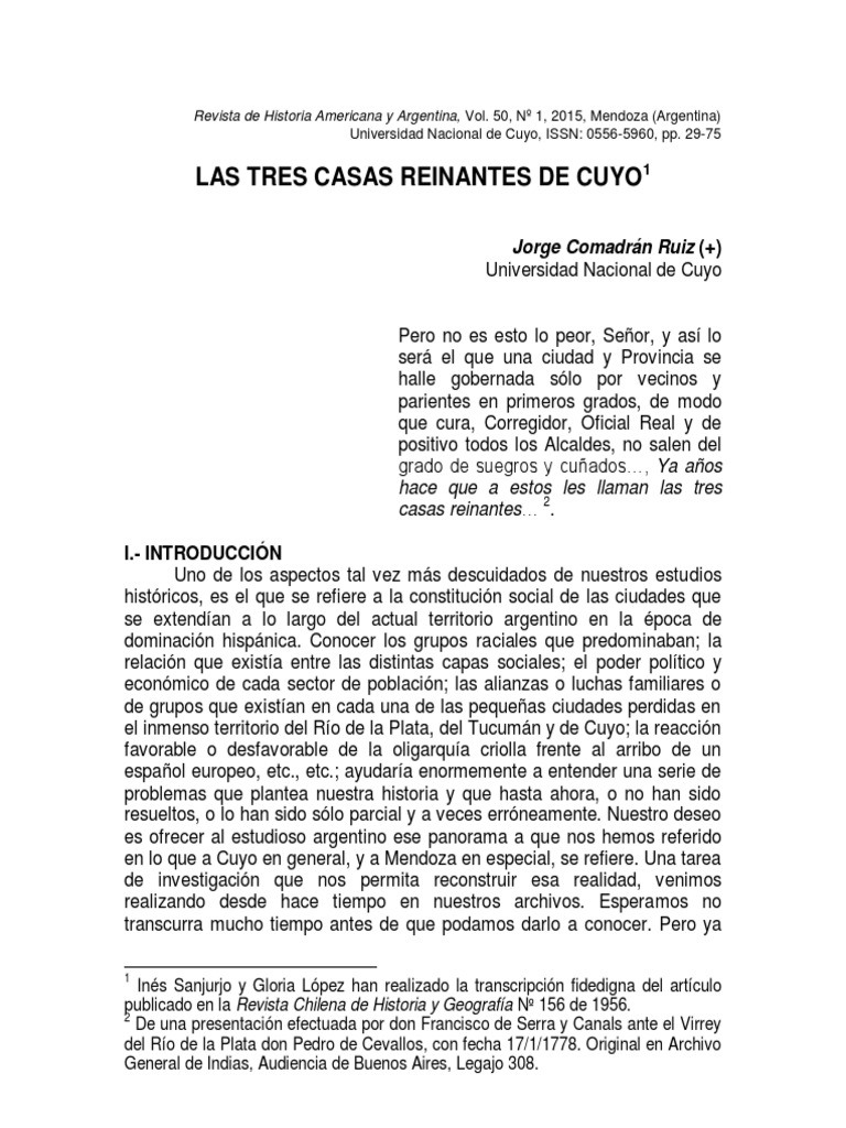 Las Tres Casas Reinantes de Cuyo | PDF | España | Chile