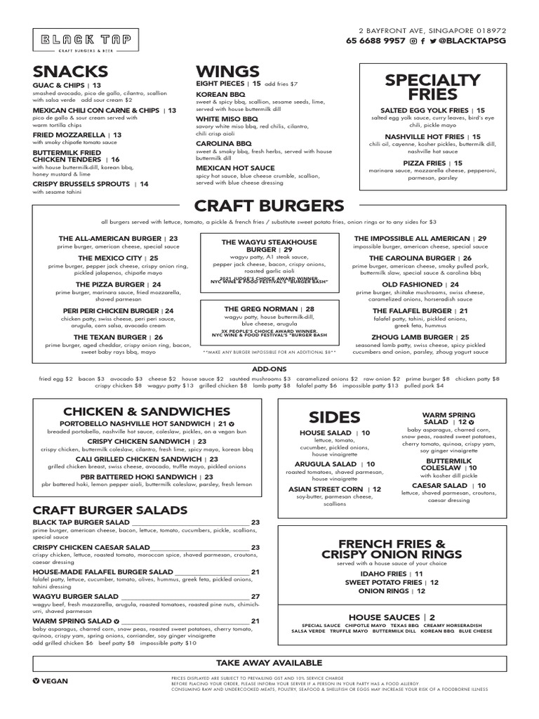 BT Menu | PDF | Hamburgers | Sauce