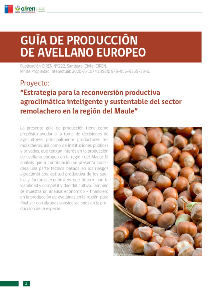 Guía de Producción del Avellano Europeo | PDF | Agricultura | Clima